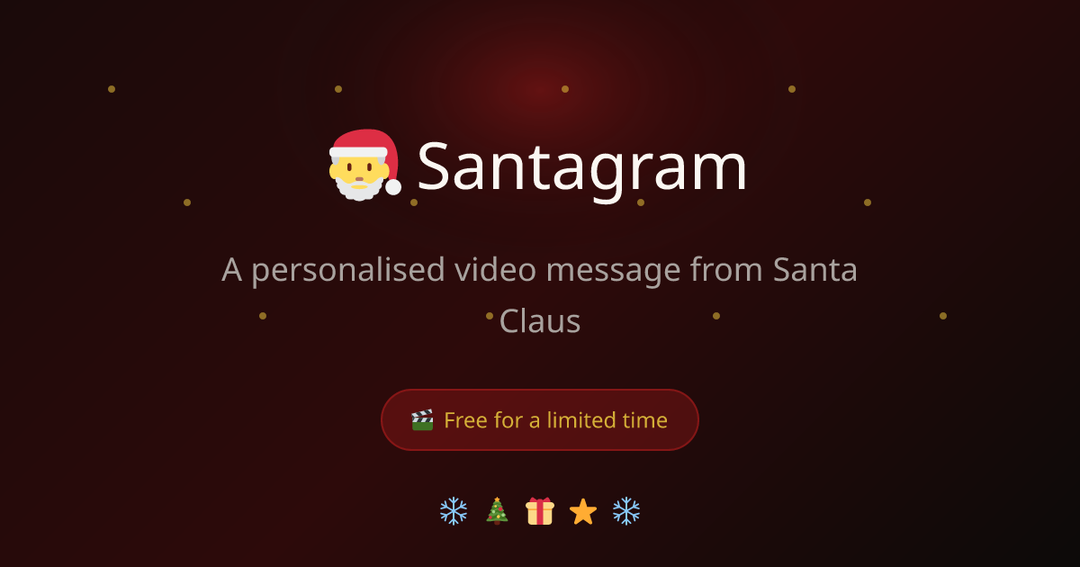 Santagram | A Personalised Video Message from Santa Claus